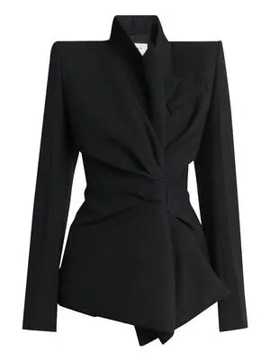 Alexander McQueen Fitted Wool Blazer - Black