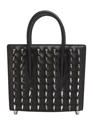CHRISTIAN LOUBOUTIN Paloma Mini Top-handle Bag - Black/silver