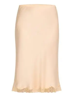 THE ROW Irene Silk Slip Skirt - Pale Grass