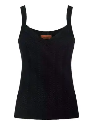 Missoni Zigzag-woven Tank Top - Black
