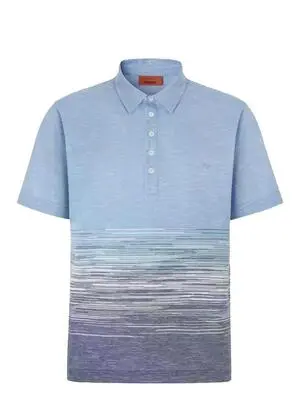 Missoni Intarsia-knit Polo Shirt - Blue