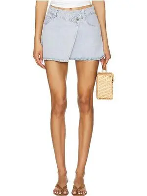 Blanknyc Denim Wrap Skirt - Tea Break