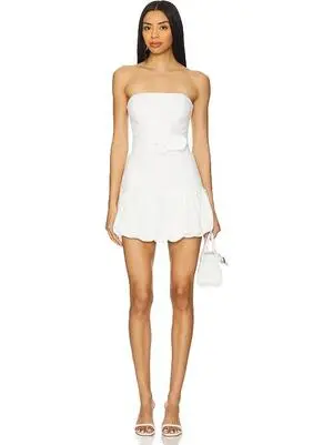 Amanda Uprichard Yvette Bubble Mini Dress - White