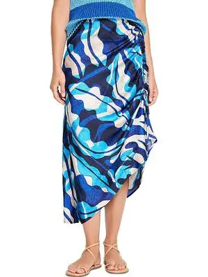 NIC+ZOE Printed Side Ruched Skirt