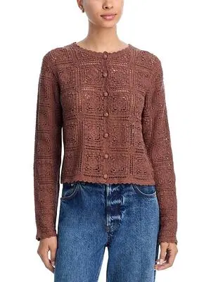 FRAME The Crochet Cardigan - Caramel