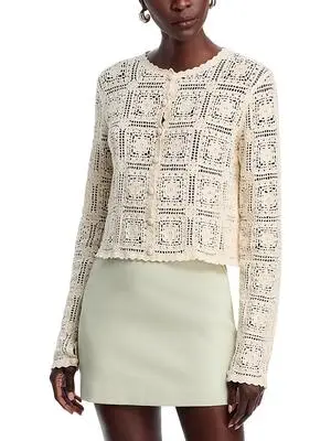 FRAME The Crochet Cardigan - Cream