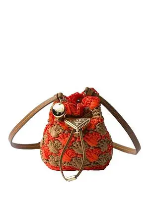 Prada Prada Crochet Mini Pouch Orange