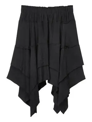 B+AB Asymmetric Layered Skirt - Black