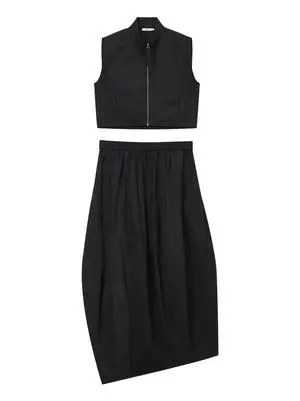 B+AB B+ab Asymmetric Zip-Front Co-ord Set
