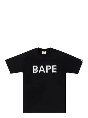 A BATHING APE Crystal Stone Logo Tee - Black