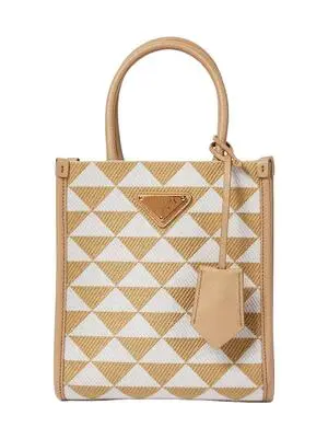 Prada Symbole Mini Tote Bag - Beige
