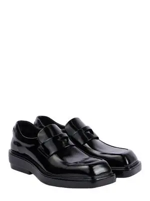 Prada Leather Loafers - Black