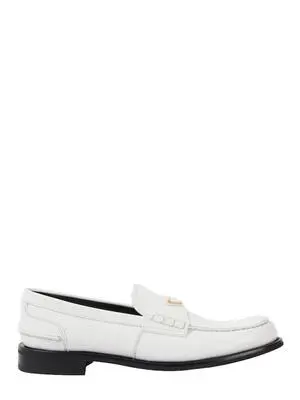 Prada Leather Loafers - White