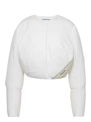 Prada Cropped Down Jacket - White