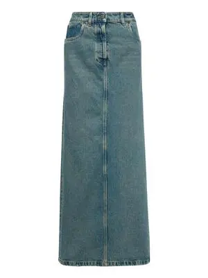 Prada Denim Maxi Skirt - Blue