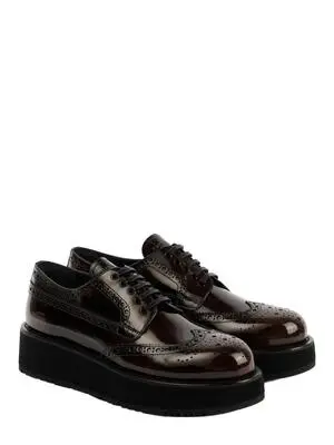 Prada Leather Brogues - Black