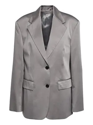 Prada Single-breasted Cotton Blazer - Grey