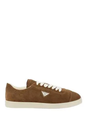 Prada Lane Suede Sneakers - Brown