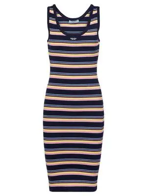 Prada Striped Cotton Midi Dress - Multicoloured
