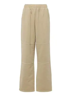 Prada High-rise Cotton Sweatpants - Beige