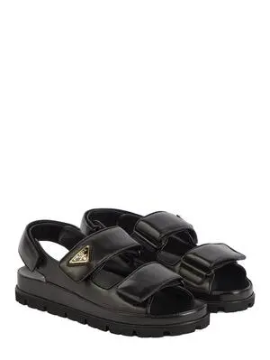 Prada Quilted Leather Sandals - Black