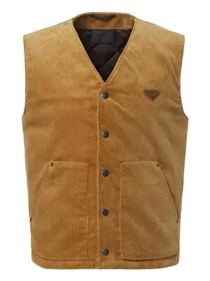 Prada Cotton Corduroy Vest - Brown