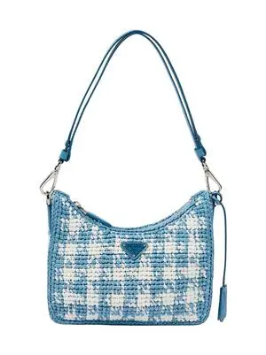 Prada Re-edition Mini Crochet Bag - Blue