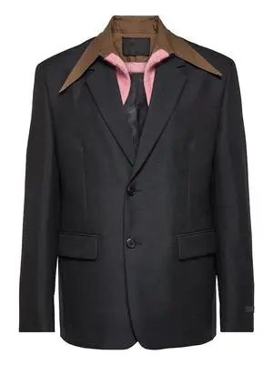 Prada Wool And Mohair Suit Jacket - Black
