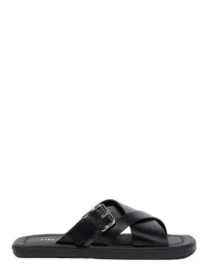 PRADA Prada Brushed Leather Sandals