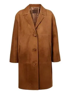 Prada Suede Coat - Brown