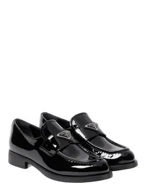 Prada Patent Leather Loafers - Black