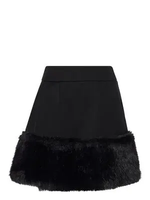 Prada Cotton-blend Mini Skirt - Black