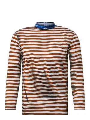 Prada Trompe L'œil Striped Cotton T-shirt - White