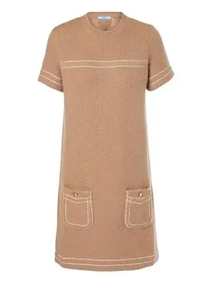 Prada Cashmere Minidress - Beige