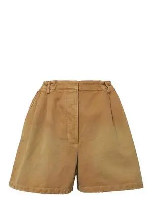 Prada Cotton Canvas Shorts - Brown