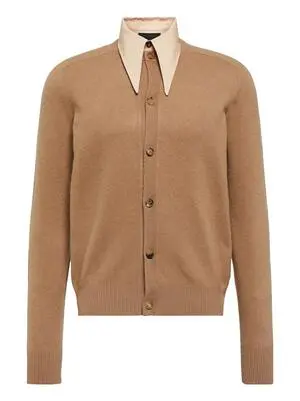 Prada Layered Cashmere Cardigan - Brown