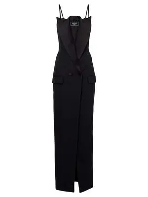 Balmain Wool Gown - Black