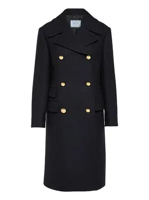 Prada Double-breasted Wool Coat - Blue