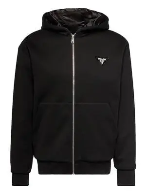 Prada Cotton-blend Fleece Jacket - Black