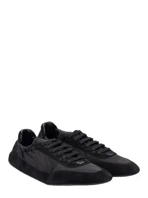 Prada Re-nylon Suede Collapsible Sneakers - Black