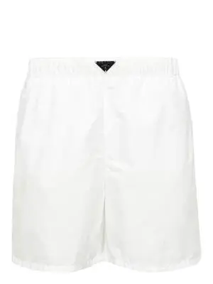 Prada Re-nylon Logo Swim Trunks - White