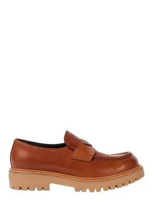 Prada Leather Loafers - Brown