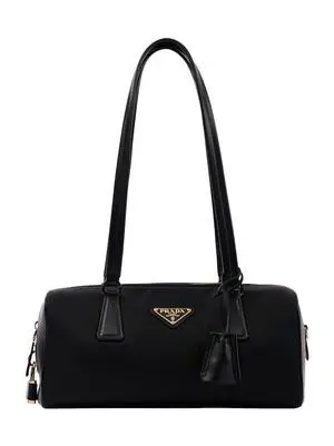 Prada Re-nylon And Leather Medium Tote - Black