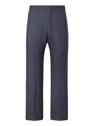 Prada Mohair And Silk Straight Leg Pants - Blue