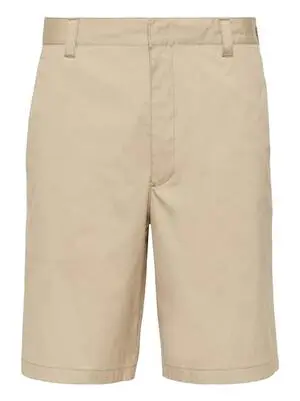 Prada Cotton-blend Drawstring Shorts - Beige