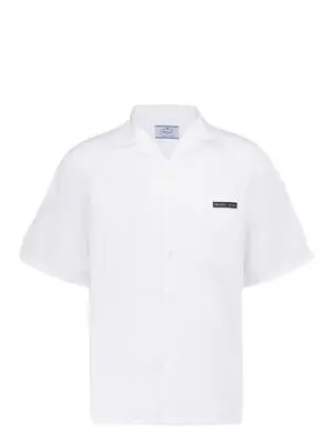 Prada Cotton Poplin Bowling Shirt - White