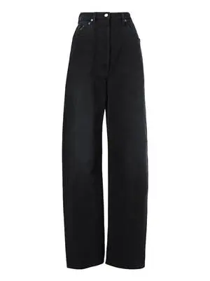 Prada High-rise Wide-leg Jeans - Black