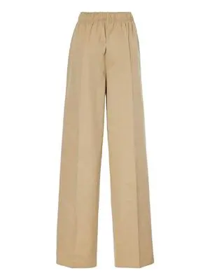 Prada Cotton Poplin Straight Leg Pants - Beige