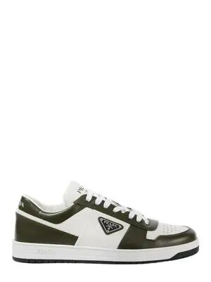 Prada Downtown Leather Sneakers - White