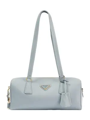Prada Medium Leather Shoulder Bag - Blue